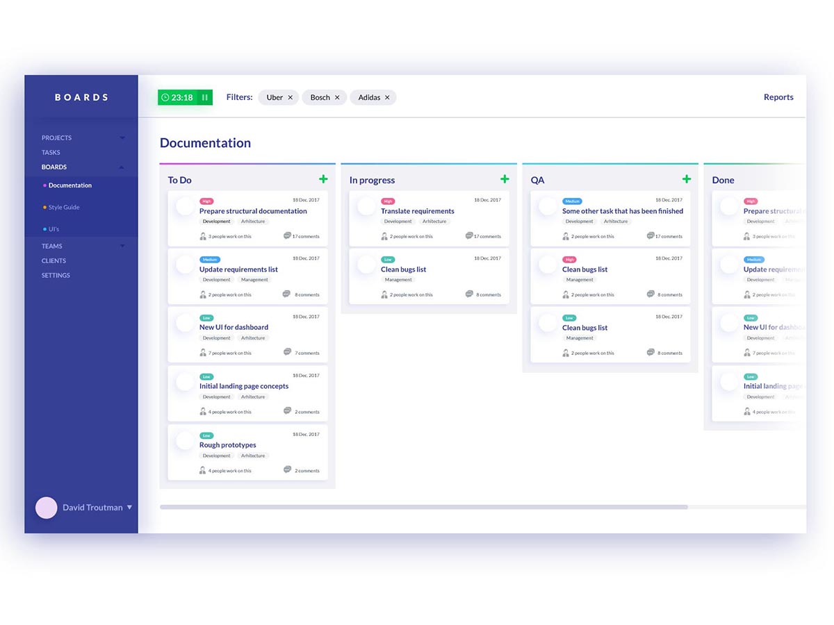 项目管理仪表盘UI套件-UI素材-素材魔盒网—免费素材下载